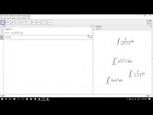 Geogebra CAS View Definite and Indefinite integrals