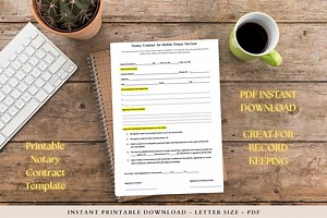 Mobile Notary Contract: Client Agreement Form (printable) - Etsy