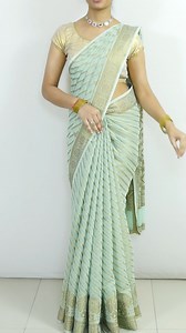 ait for the final pleat trick! You won't believe how easy this is! 🔥 #trending #saree | Shakun She Fashion