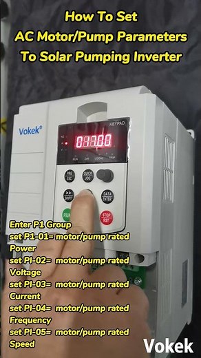 Solar Pumping Inverter: How To Set AC Motor/Pump Parameters To Inverter #solarpump #solarwaterpump