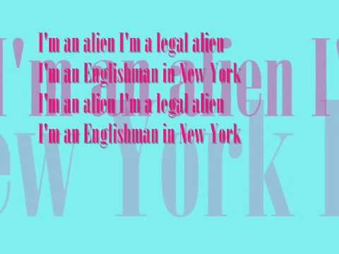 Englishman in New York, Sting - LYRICS