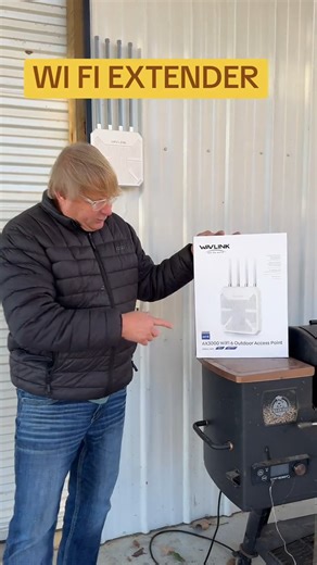POV: Just installed the New WiFi extender in my shop... WAVLINK AX3000 Outdoor WiFi 6 Extender Long Range, Outdoor Wireless Access Point, Active PoE, 4x8dBi Antennas,Work with Starlink/Cameras/Router,IP67,Up to 256 Devices for Farm,Yard,RV Video from @chris_lynn_guads Learn more: https://www.tiktok.com/@chris_lynn_guads/video/7589782502991072526 #outdoors #camping #WiFiExtender #StrongSignal #Tech #WorkshopEssentials #WavlinkAX3000 #DIY #NoMoreBuffering #ReliableWifi #wavlink #TechLovers | Wavli