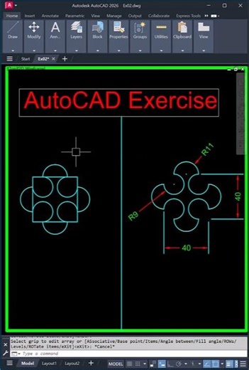 AutoCAD Flower Gear Design – Can You Draw This? 🌸⚙️