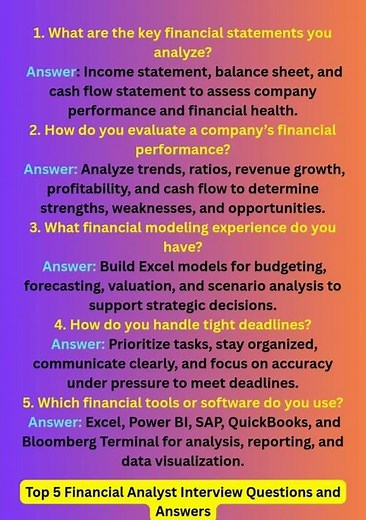 Top 5 Financial Analyst Interview Questions and Answers
