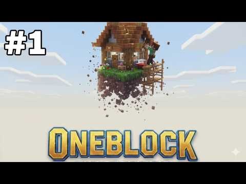 Building a HOUSE on 1 BLOCK! 🏠😱 | Minecraft One Block #1