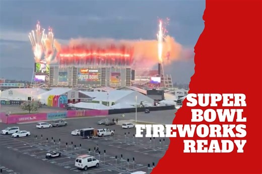Levi?s Stadium tests fireworks ahead of Super Bowl halftime show