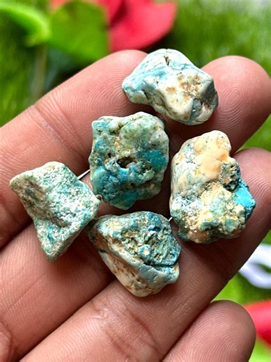 Raw Stabilized Turquoise Stones – 5 Pcs Natural Blue Rough, 21–12mm, 102 Cts, Jewelry & Lapidary Supply - Etsy