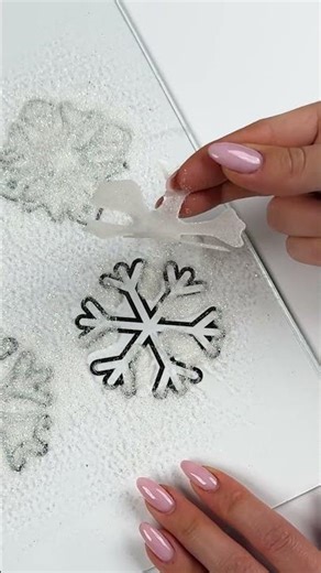 DIY festive window clings for office decor❄️ #shorts