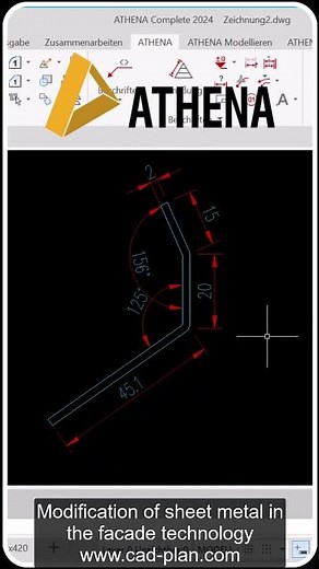 ATHENA 2024 Sheetmetal #autocad #2d #3d #facade #cad #athena #design #tutorial