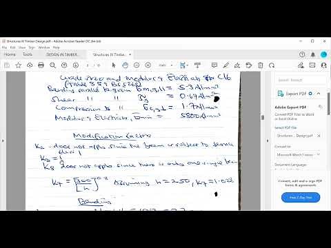 SOLVED TIMBER BEAM DESIGN EXAMPLE