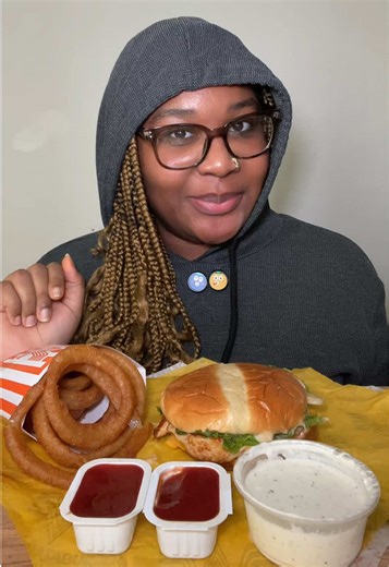 @Whataburger Always a hit! 🧡🤤 #fypシ゚viral #whataburger #mukbang #onionrings #asmrsounds