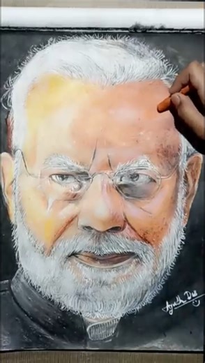 Drawing PM Narendra Modi 🇮🇳 | Realistic Portrait Art #Shorts #art #narendramodi