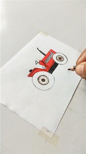 Tractor 🚜 Drawing #shorts #youtubeshorts