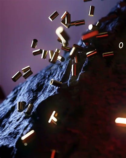 💥 Falling Bullet Shells – Realistic 3D Render | Houdini Karma XPU #shorts