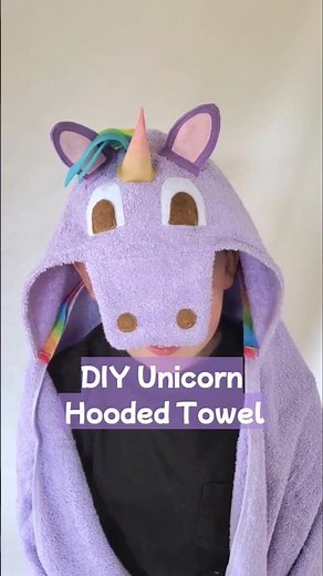 DIY Unicorn Hooded Towel #sewingpatterns #sewingprojects #diygifts