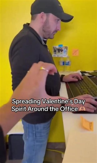 Happy Valentine’s Day from our office to yours 🫶🏼 #valentinesday #heart #handheart #love #office #fyp #workhumor