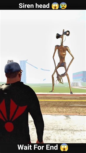 Siren Head Attack 😱🔊 In Franklin City 😰🌆🔊 #shorts #viral #gta #sirenhead #new #indianbikedriving3d