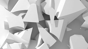 Abstract Animated Background Of White Cubes. 3D Animation.