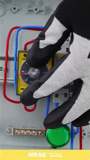 Hands-On AC Contactor: Timer & Indicator Light Setup. #ACContactor #CompactContactor #LightingContac