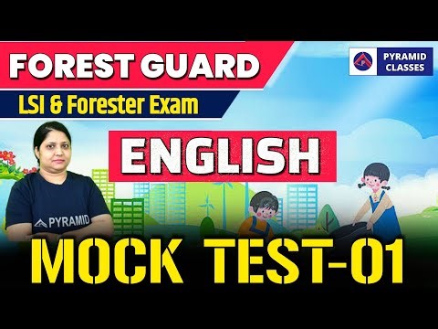forest guard & Forester , Live stock | mock test | forest guard English class | Pyramid Classes