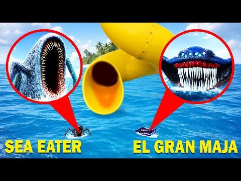 CAUGHT on DRONE: SLIDE EATER, SEA EATER & EL GRAN MAJA in Real Life!! 🚨 BLOOP ESCAPED?
