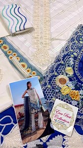 2.4K views · 40 reactions | EMBROIDERED LUXURY LAWN COLLECTION Price:7150/- Fixed With 250/- Delivery Charges Apply Fixed rate For Booking And Details please contact us at+923122354695 +923192315658 Fabrice Lawn Dupatta Organza Ready To Wear Lawn Trouser Front lenght 45+ Front Width 36 | Ever Best Collection | Facebook