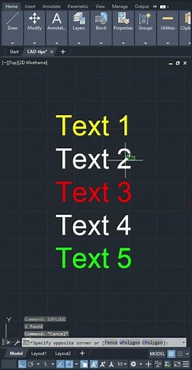 AutoCAD Tips - 16 Convert MText to Text #shorts #autocad
