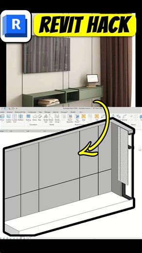 Revit Hack | Create Grooves Easily #revittutorial #BIM #architecture