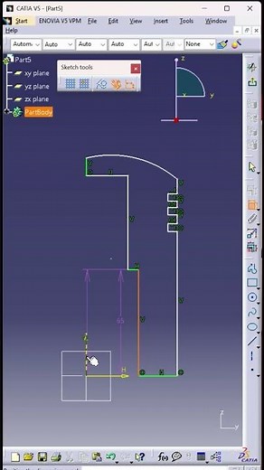 CATIA V5 Modeling Tutorial | Step-by-Step Part Design Practice #shorts #catia #cad