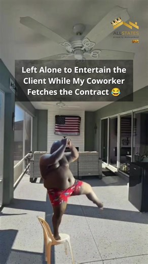 When my teammate goes to grab the contract and says, “Keep the client entertained for a moment”  No worries at ALLSTATES Property Management, even client entertainment is included! ✨ #RealEstateFun #ClientEntertainment #ALLSTATESPropertyManagement #PropertyManagementLife #RealtorLife #Bailando #FunnyReels #RealEstateHumor #KeepingClientsHappy #WorkLifeFun | ALLSTATES Property Management | Facebook