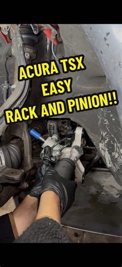 EASY 04-08 Acura TSX rack and pinion WITHOUT dropping the subframe 😌 let’s make it look easy!! #k24 #honda #acura #cl9 #vtec