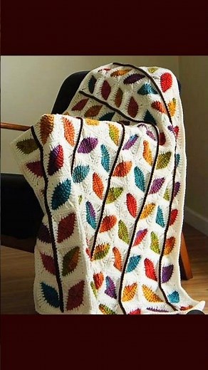 Crochet beautiful leaf blanket, An Exclusive Crochet Design ‪@sara1111‬