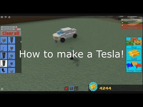 How to make a Tesla in Build a Boat for Treasure