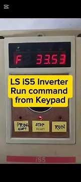 LS SV-iS5 Inverter | Keypad Run Command Parameter Setting ⚙️ #Shorts