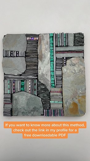 Been making a commissioned mosaic this week. Made with slate, smalti, glass tile and beads, set into a bed of tile adhesive. #mosaicart #mosaic #slate