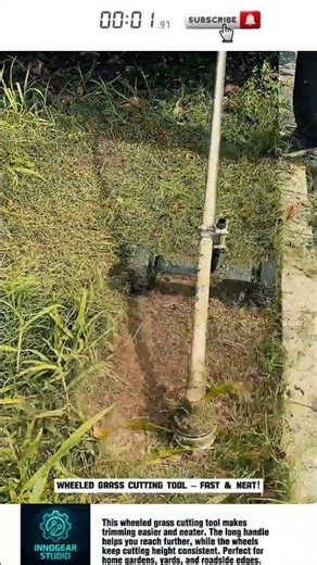 Wheeled Grass Cutting Tool – Fast & Neat!