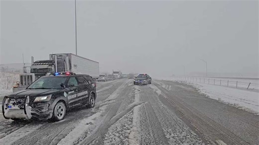 Video: Nebraska State Patrol shares view of drivers pulled over on I-80 in blizzard conditions