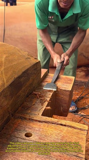 "Master Carpenter's Secret! ✨↓ Watch Ancient Mortise-Tenon Magic with Just a Chisel"