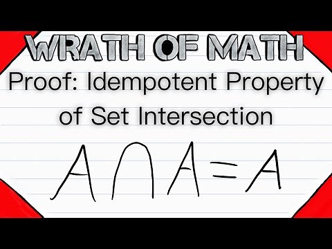 Proof: Idempotent Property of Set Intersection | Set Theory