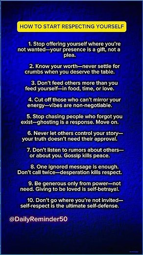 10 Ways to Start Respecting Yourself Today