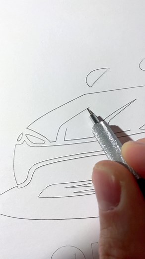 Drawing and Coloring a Unique Car Logo