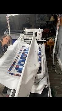 Fast Loading of a Quilt with Minky backing onto my Long Arm Frame #quilting #Minky #longarm