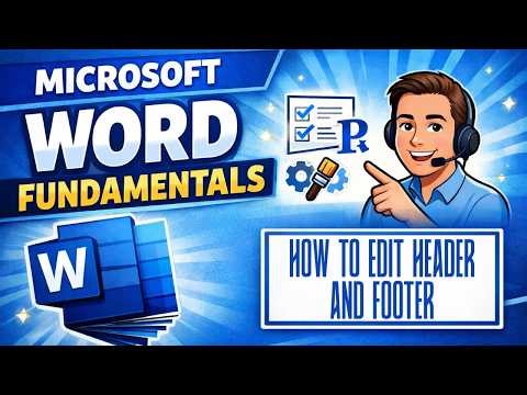 How to Add and Edit Headers & Footers in Microsoft Word | Microsoft Word Fundamentals