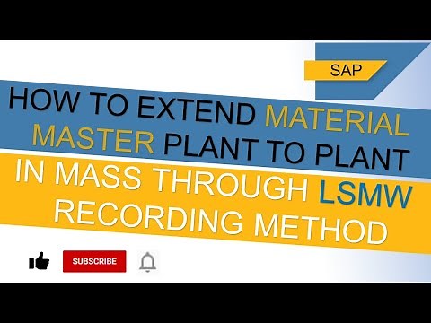 How to Extend the Material from one Plant to another Plant through the LSMW recording method