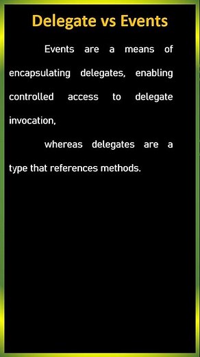 Delegates vs Events in C# | Understanding the Key Differences and Use Cases