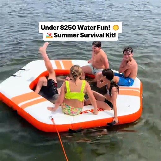 👉 #FreeShipping Inflatable Floating Dock, 8 x 6FT Inflatable Dock Platform, Non-Slip Water Floating Dock Mat with Detachable Ladder & Portable Carrying Bag, Floating Platform Island Raft for Ocean Pool Beach | VEVOR Home Improvement