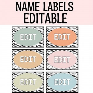 Printable Small Name Labels, Locker Labels, Mailbox labels, Bin Tags,Name Plates