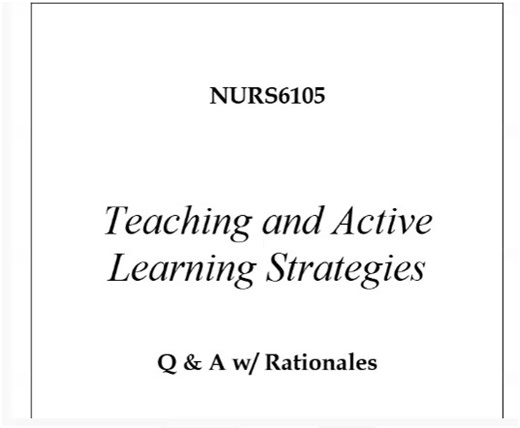 Nurse Jess on Instagram: "NURS 6105 Teaching and Active Learning Strategies Q & A w/ Rationales 2026 (Complete And Verified Study material) (10pages) LEARNEXAMS A nursing instructor is teaching a group of students about the principles of adult learning. The instructor explains that adults are more likely to engage in learning when they perceive the content as relevant, meaningful, and applicable to their current or future situations. This principle is derived from which educational theory? a) Be