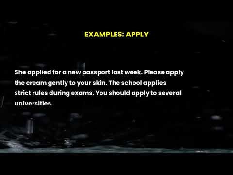 Let's learn the word apply | Improve your vocabulary #english #vocabulary #learnenglish