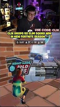 Clix DROPS 52 kill squad win in the NEW Fortnite season 💣🏆